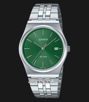 Casio General MTP-B145D-3A MTP-B145D-3AVDF Green Dial Stainless Steel ...