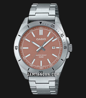 Casio General MTP-B155D-5E MTP-B155D-5EVDF Analog Terracotta Dial ...