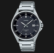 Casio General MTP-E705D-1EVDF Men Black Dial Stainless Steel Band | Jamtangan.com