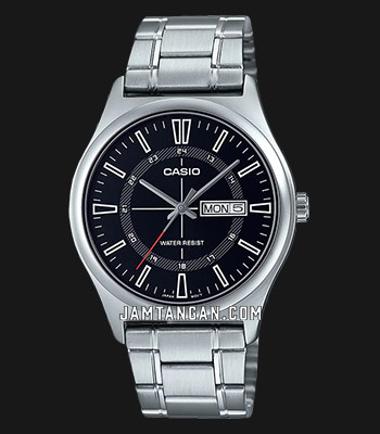 Casio General MTP-V006D-1CUDF Black Dial Stainless Steel Band | JAMTANGAN.COM