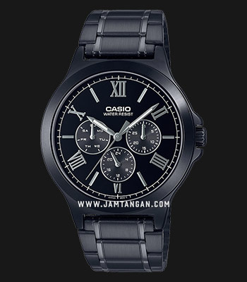 Casio General Dress MTP-V300B-1AUDF Men Black Dial Black Stainless Steel Strap | JAMTANGAN.COM