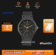 Casio General MW-240-1E2VDF Analog Men Black Dial Black Resin Band ...