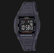 Casio General W-201-1BVDF Digital Dial Black Resin Band | Jamtangan.com