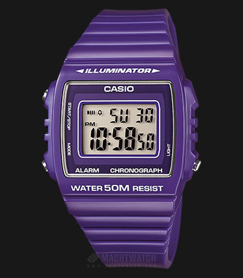 Casio General W-215H-6A W-215H-6AVDF Unisex Purple Digital Dial Purple ...