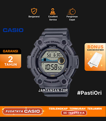 Casio General WS-1300H-8A WS-1300H-8AVDF Tide Graph Digital Dial Grey ...