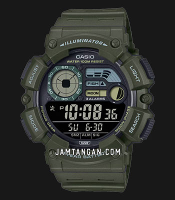 Casio General WS-1500H-3B WS-1500H-3BJF Men Illuminator Digital Dial ...