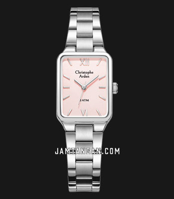 Christophe Arden CA 1001 LH BSSPN Ladies Pink Dial Steel Strap ...