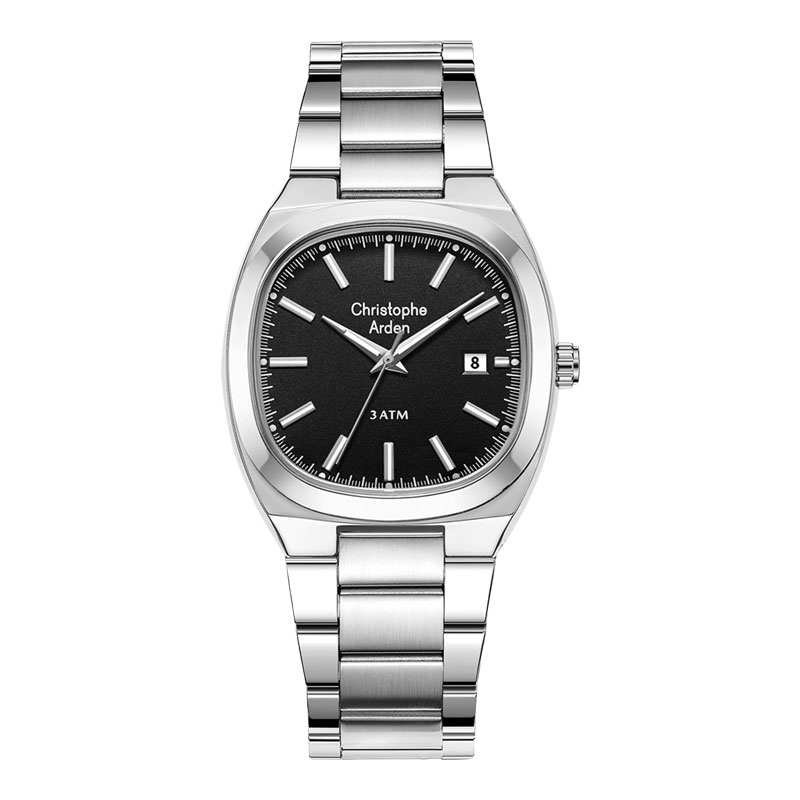 Christophe Arden CA 1005 MD FSSBA Men Black Dial Stainless Steel Strap ...