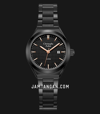 Christophe Arden CA 2002 LD BIPBARG Ladies Black Dial Black Steel Strap ...