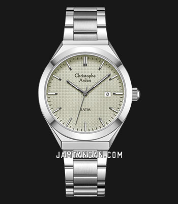 Christophe Arden CA 2002 MD BSSLG Men Smoke Grey Dial Steel Strap ...