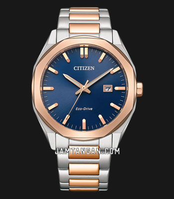 Citizen Eco Drive BM7606-84L Men Dark Blue Dial Dual Tone Stainless ...