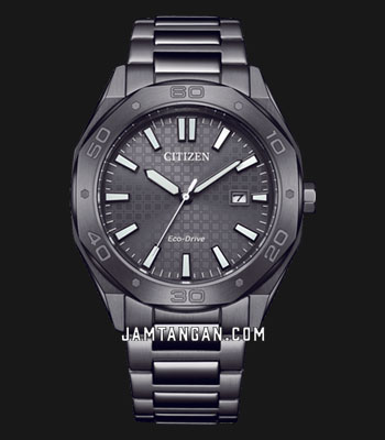 Citizen Eco Drive BM7637-81H Men Black Dial Black Stainless Steel Strap ...