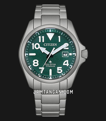 Citizen Promaster BN0241-59W Tough Men Titanium Green Dial Titanium ...