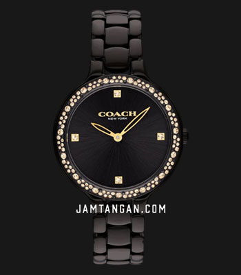 Coach Chelsea 14504352 Ladies Black Dial Black Stainless Steel Strap ...