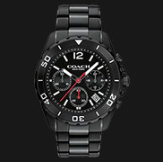 Coach Kent 14602554 Chronograph Men Black Dial Black Stainless Steel ...