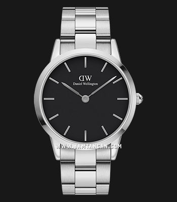 Daniel Wellington Iconic Link DW00100342 Eggshell Black Dial Stainless ...
