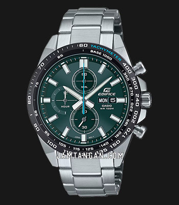Casio Edifice EFR-574DB-3A EFR-574DB-3AVUDF Chronograph Green Dial ...