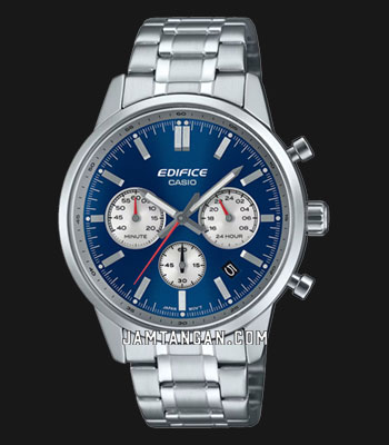 Casio Edifice EFR-575D-2ADF Standard Chronograph Blue Dial Stainless ...