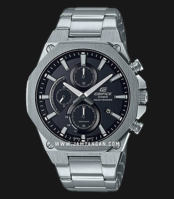 Casio Edifice Slim Line EFS-S570D-1AUDF Chronograph Tough Solar Black ...