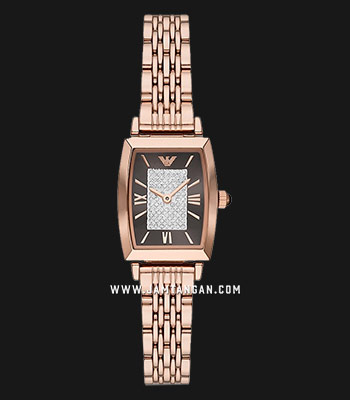 Emporio Armani Fashion AR11407 Ladies Dual Tone Dial Rose Gold ...