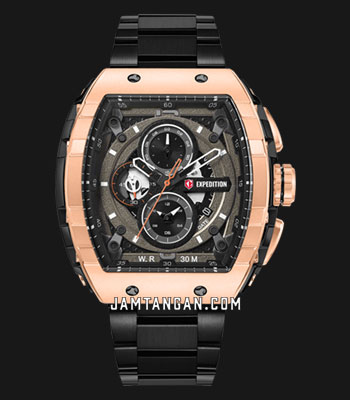 Expedition Chronograph E 6782 MC BBRBA Men Black Dial Black Stainless ...