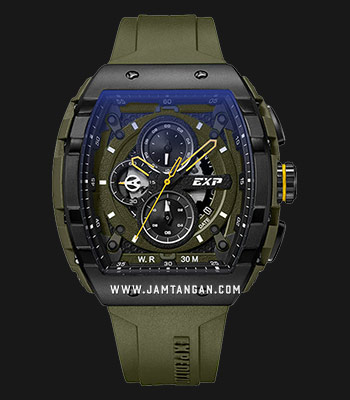 Expedition Chronograph E 6782 MC RIPGN Men Dual Tone Dial Green Rubber ...