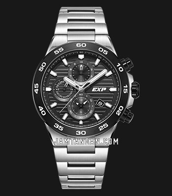 Expedition Chronograph E 6848 MC BTBBA Men Black Dial Stainless Steel ...