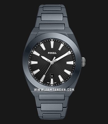 Fossil Everett CE5027 Men Three-Hand Black Dial Gray Ceramic Strap ...