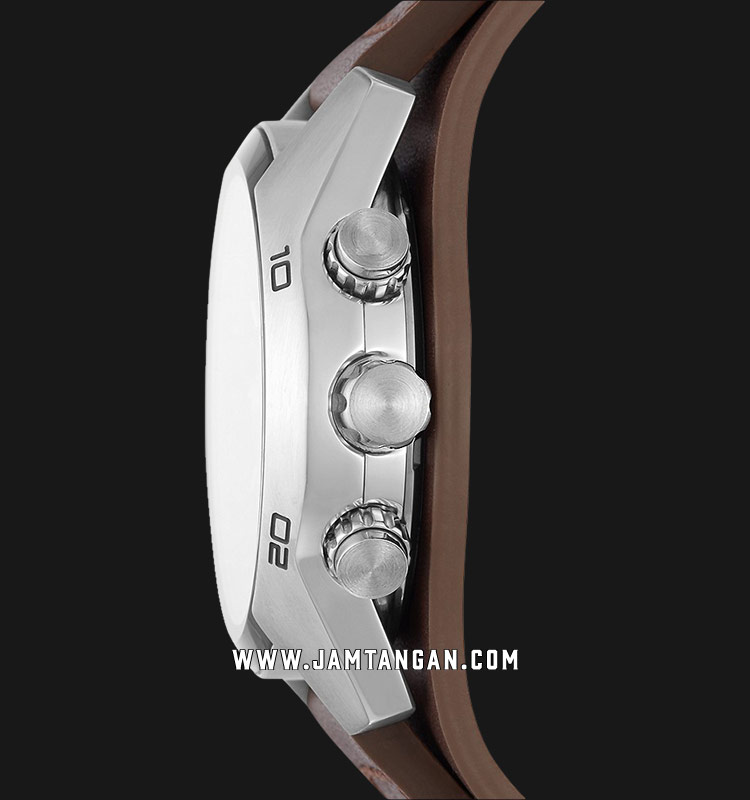 Fossil CH2891 Coachman Chronograph Black Dial Brown Leather Strap ...