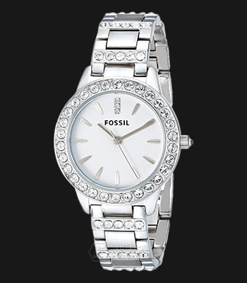 Fossil Jesse ES2362 Ladies Silver Dial Stainless Steel Strap ...