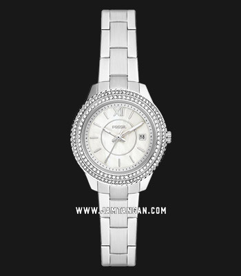 Fossil Stella ES5137 Ladies Mother Of Pearl Dial Stainless Steel Strap ...