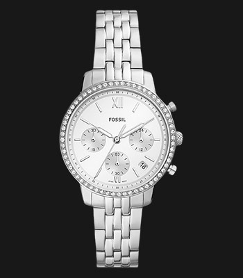 Fossil Neutra ES5217 Ladies Chronograph Silver Dial Stainless Steel ...