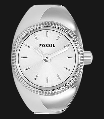 Fossil Watch Ring ES5245 Silver-Tone Dial Stainless Steel | JAMTANGAN.COM