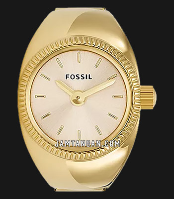 Fossil Ring ES5246 Gold Dial Gold Stainless Steel Strap | Jamtangan.com