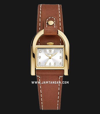 Fossil Harwell ES5264 Ladies White Dial Brown Leather Strap | Jamtangan.com