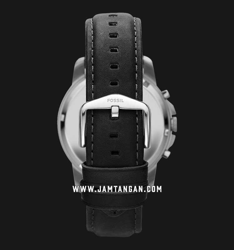 Fossil Grant FS4812 Chronograph Black Dial Black Leather Strap ...