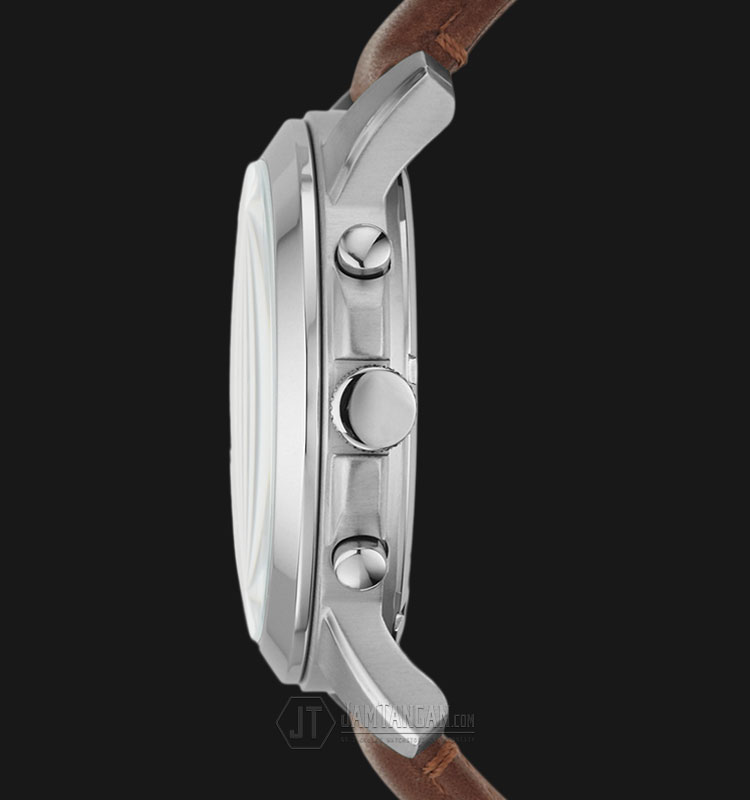 Fossil Grant FS4813 Chronograph Black Dial Brown Leather Strap ...