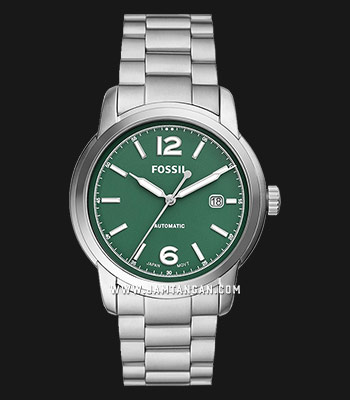 Fossil Heritage ME3224 Automatic Green Dial Stainless Steel Strap ...