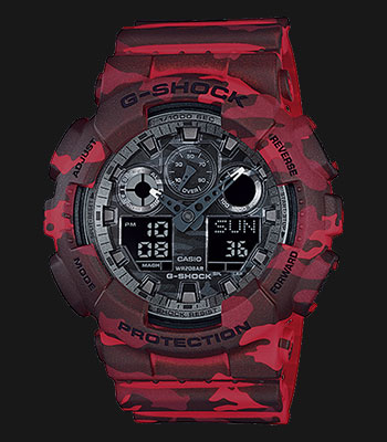Casio G-Shock GA-100CM-4A GA-100CM-4ADR Camouflage Series Digital ...