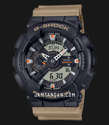 Casio G-Shock GA-110TU-1A5 GA-110TU-1A5JF Two Tone Utility Color Digital Analog Dial Sand Khaki ...