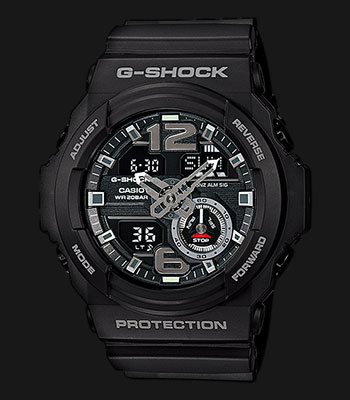 Casio G-Shock GA-310-1A GA-310-1ADR Black Digital Analog Dial Black ...