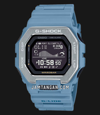 Casio G-Shock G-Lide GBX-100-2A GBX-100-2ADR Natural Beach Color Men Digital Dial Blue Resin ...