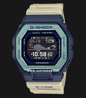 Casio G-Shock GBX-100TT-2 GBX-100TT-2DR G-Lide Men Digital Dial Beige Resin Band | JAMTANGAN.COM