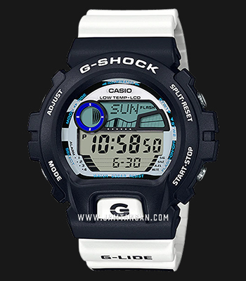 Casio G-Shock GLX-6900SS-1PR G-Lide Digital Dial White Resin Band ...