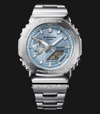 Casio G-Shock GM-2110D-2A GM-2110D-2ADR G-Steel CasiOak Sky Blue Dial ...