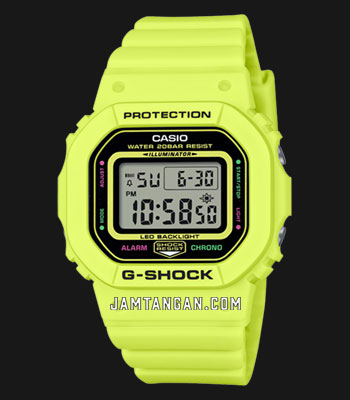 Casio G-Shock GMD-S5600EP-9 GMD-S5600EP-9JF Energy Pack Digital Dial Vivid Yellow Resin Band ...