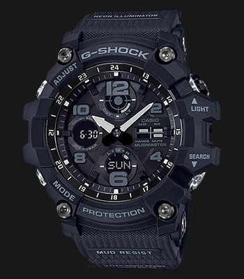 Casio G-Shock Mudmaster GSG-100-1A GSG-100-1ADR Tough Solar Black Resin ...