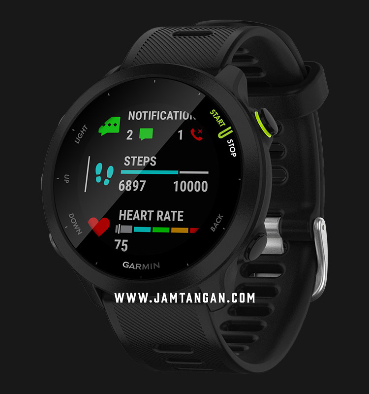 Garmin Forerunner 55 010-02562-50 Digital Dial Black Rubber Strap ...