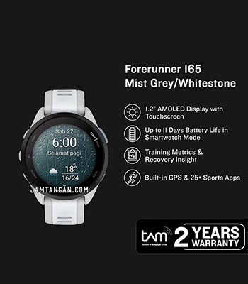 Garmin Forerunner 165 010-02863-A1 Smartwatch Digital Dial Mist Grey ...