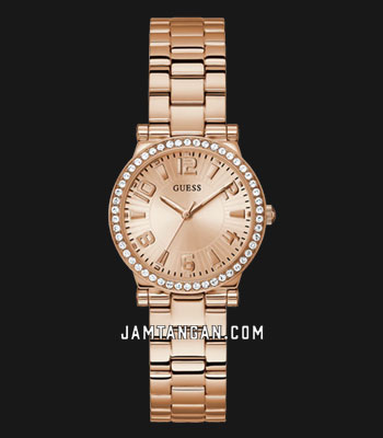 Guess Fawn GW0686L3 Ladies Analog Rose Gold Dial Rose Gold Stainless ...